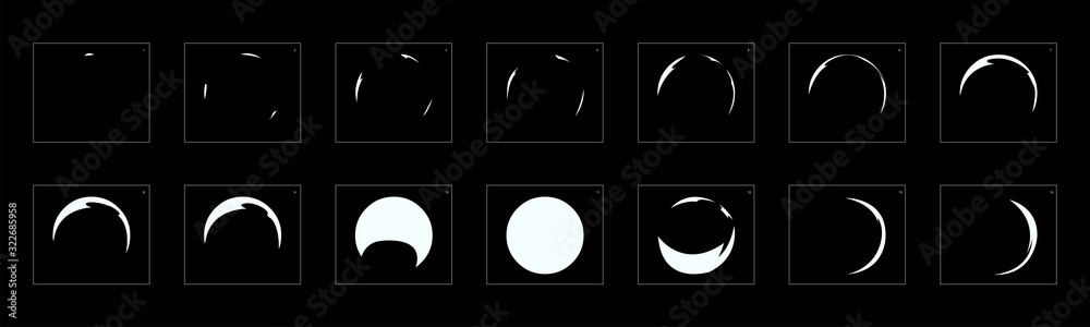 Shine bubble blast animation effect. frame by frame classic animation sprite sheet for game ...