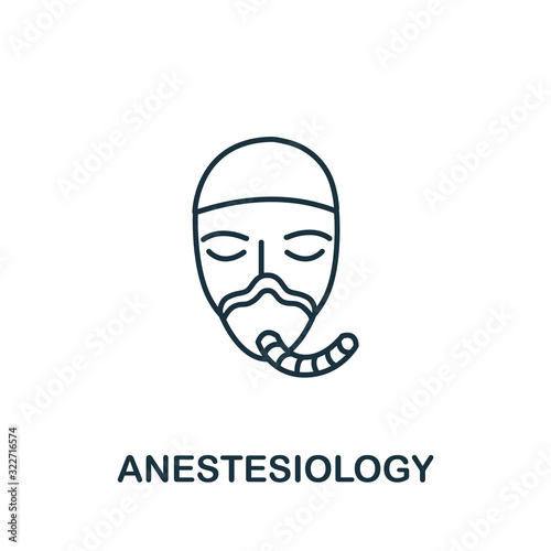 Anesthesiology icon from medical collection. Simple line element ...
