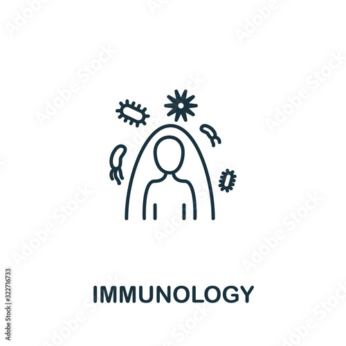 Immunology icon from medical collection. Simple line element Immunology ... Immunology icon from medical collection. Simple line element Immunology ...