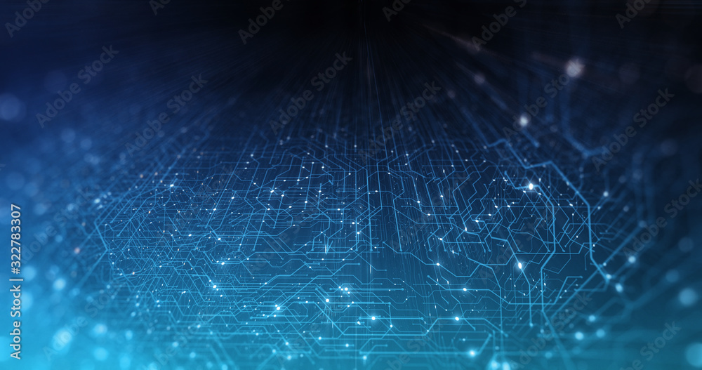 Ilustración de Stock Abstract Circuit board. Electronic computer ...