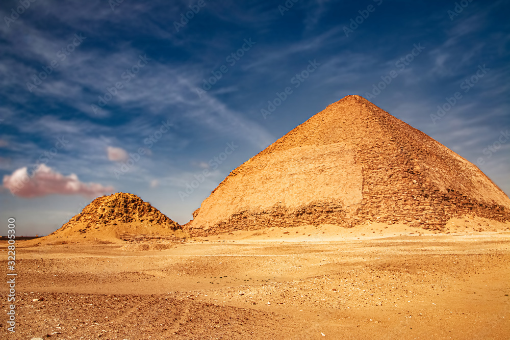 broken pyramid is an Egyptian pyramid in Dakhshur, erected during the ...
