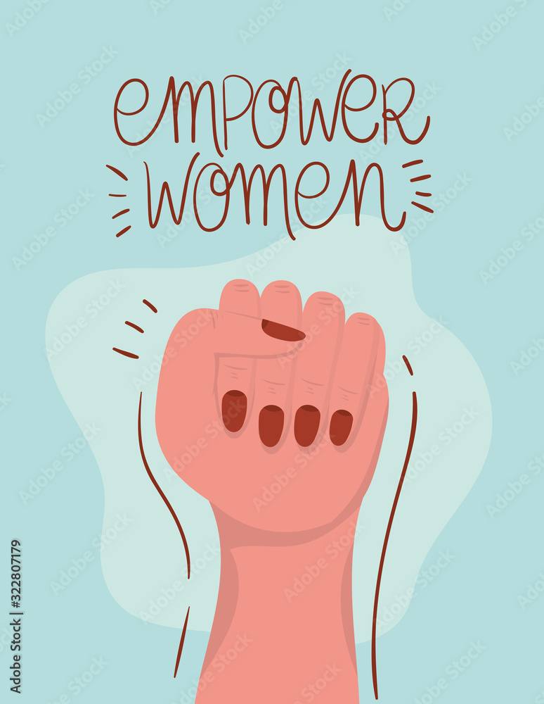 Hand fist of women empowerment vector design Stock Vector | Adobe Stock