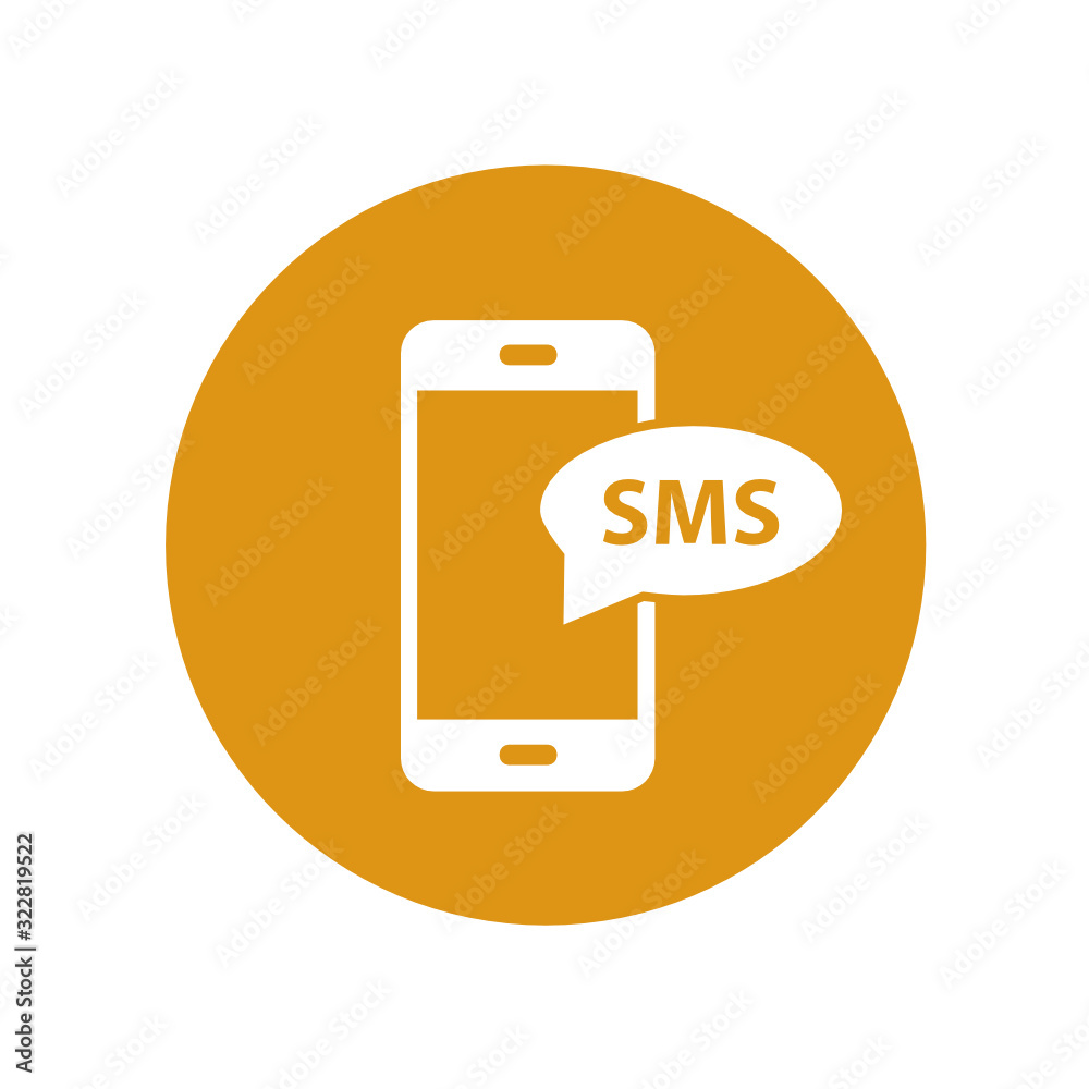 Logo smartphone.SMS Stock Vector | Adobe Stock