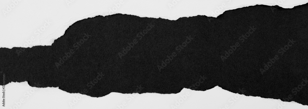 Ripped black and white paper background Stock Photo | Adobe Stock