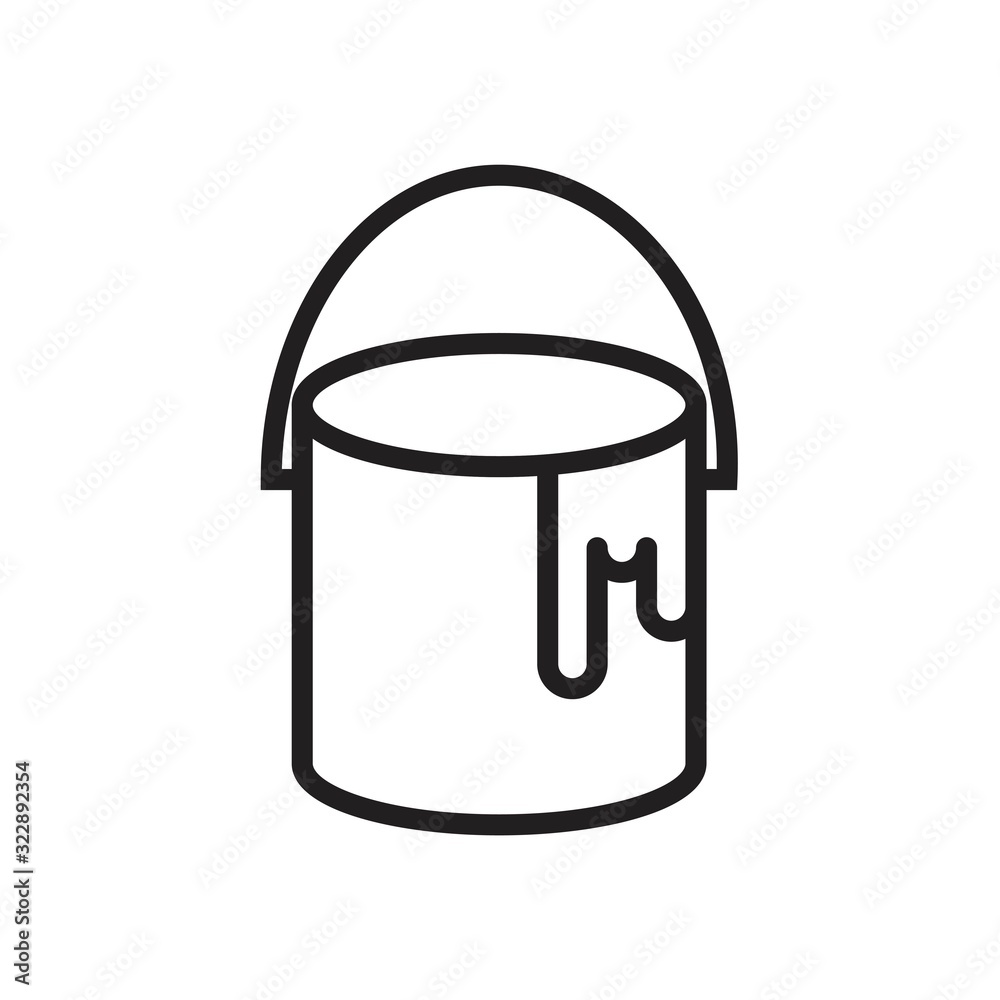 Paint can Icon template black color editable. Paint can Icon symbol ...