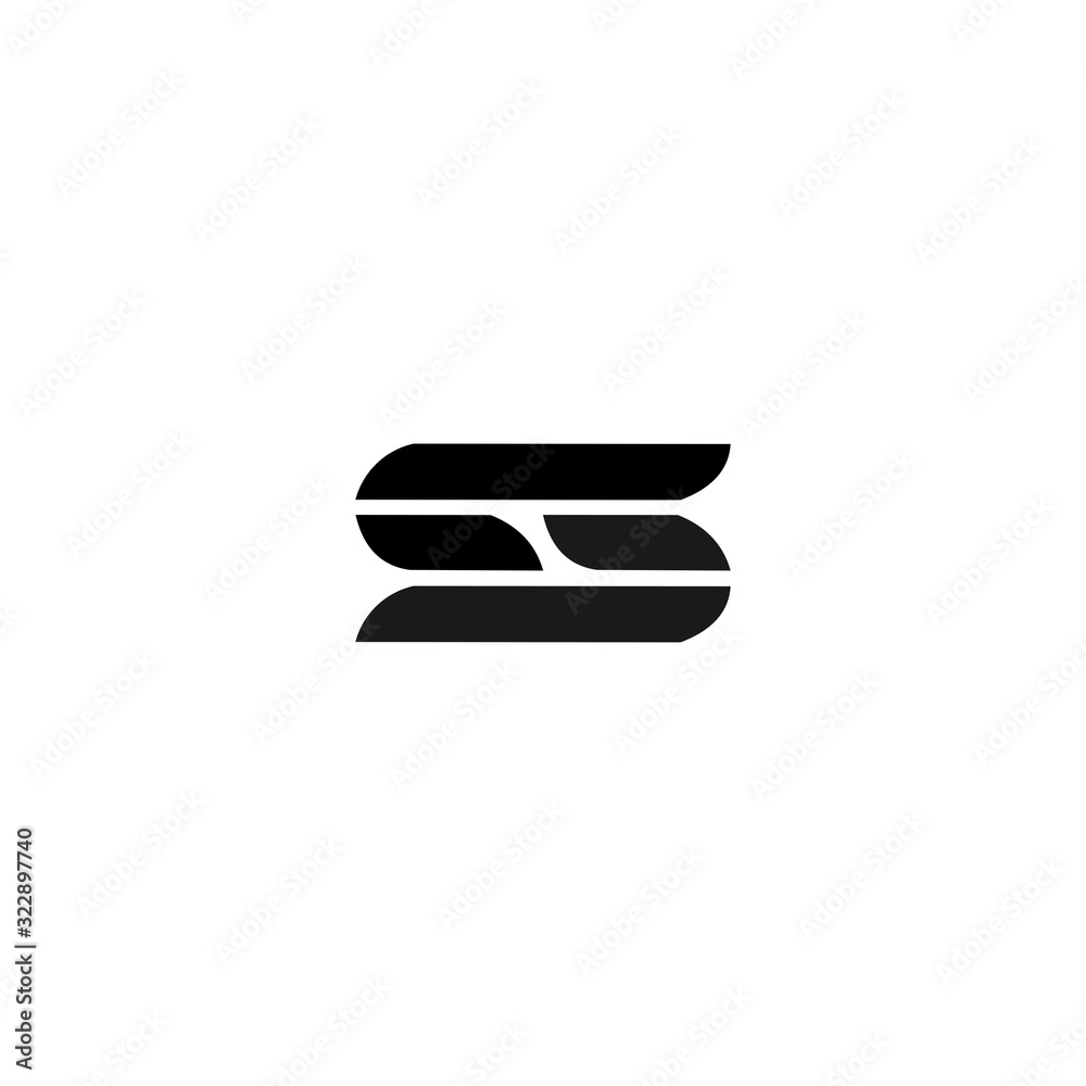 SS initial logo company name Stock Vector | Adobe Stock