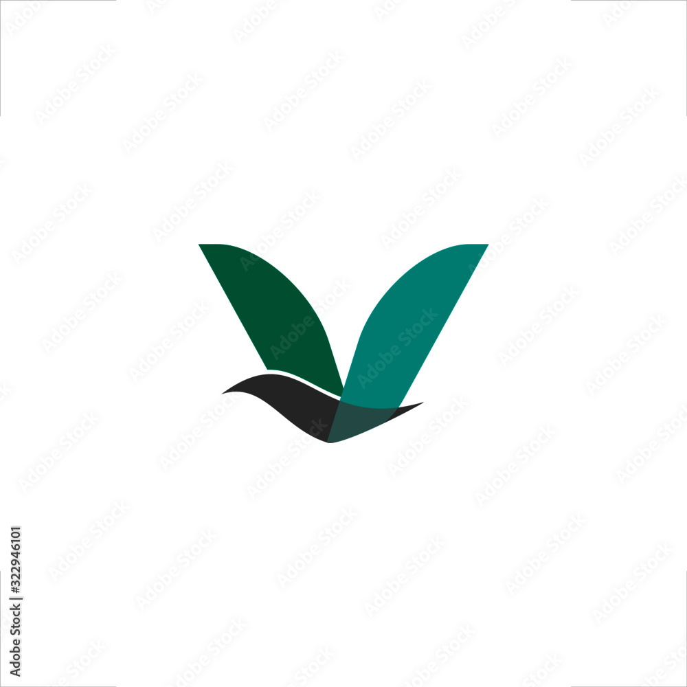 V letter logo bird design Stock Vector | Adobe Stock