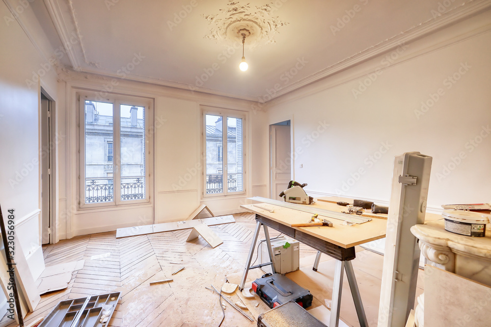 Home refurbishment, renovation work Stock Photo | Adobe Stock