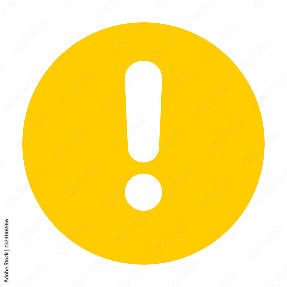 Exclamation Mark Yellow Sign