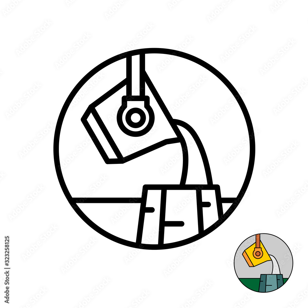 Molten metal industry logo. Liquid iron or steel symbol. Metallurgy ...