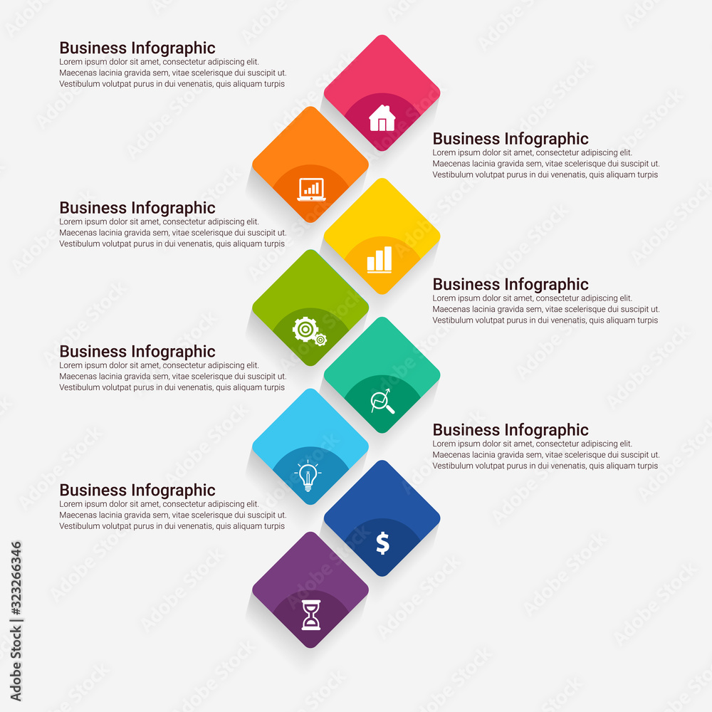 Vector de Stock Vector abstract element infographics 3, 4, 5, 6 option. Design for business ...