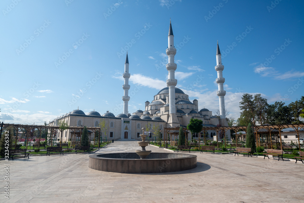 New Central Mosque of Imam Sarakhsi in Bishkek, Kyrgyzstan Stock Photo ...