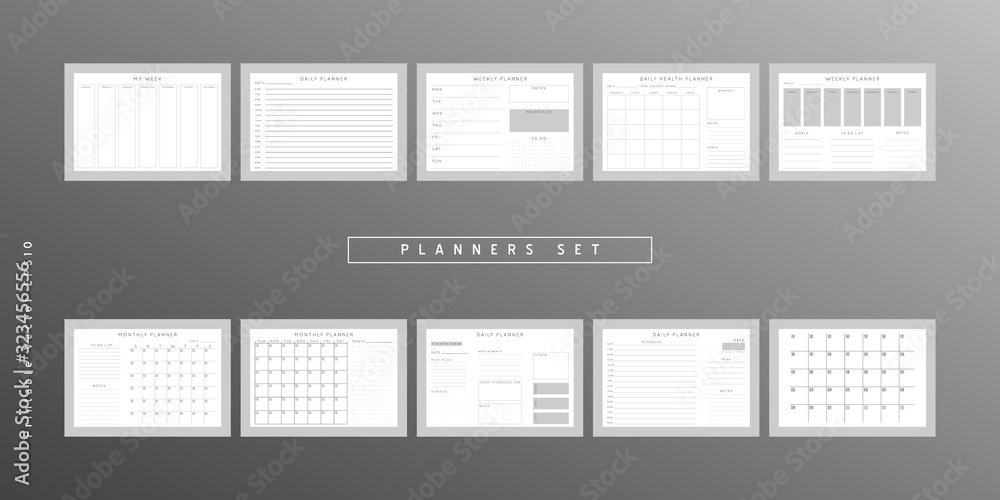Planner sheet vector Stock Vector | Adobe Stock
