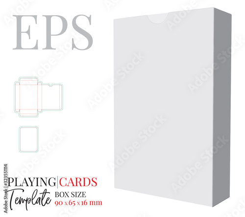 Playing Cards Box Template and Playing Cards Box Template Vector with ...