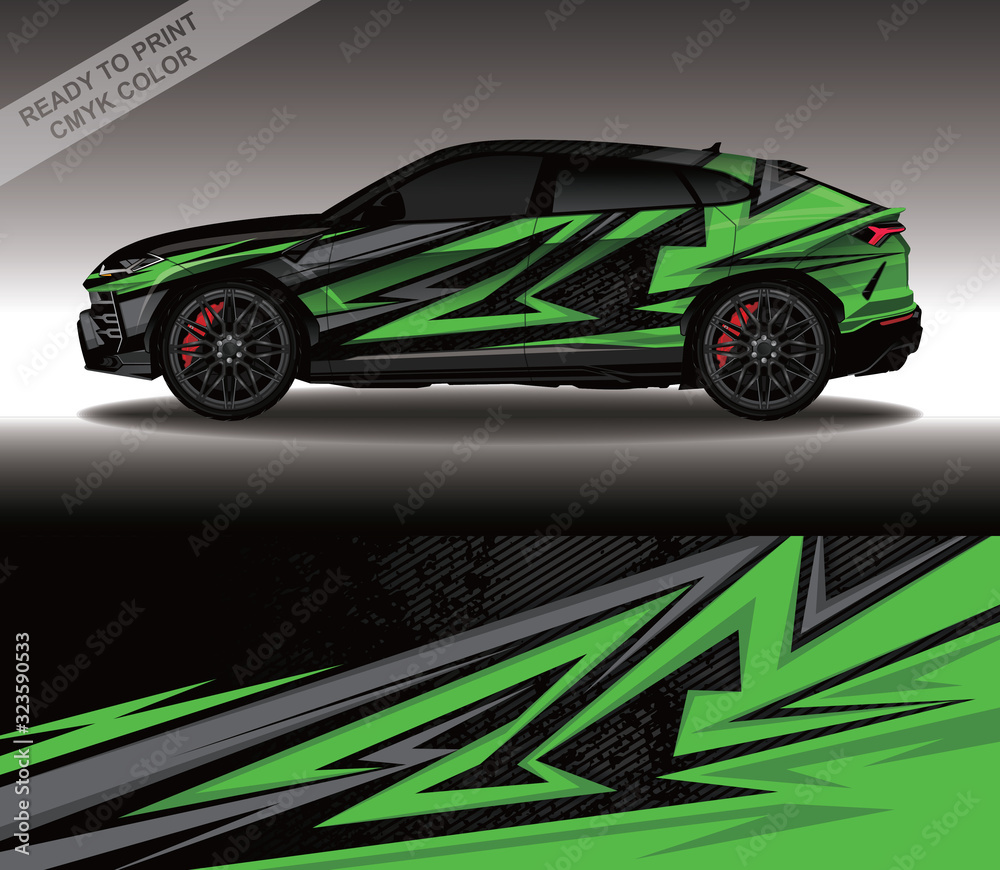 Vector de Stock Car wrap decal design vector, custom livery race rally ...