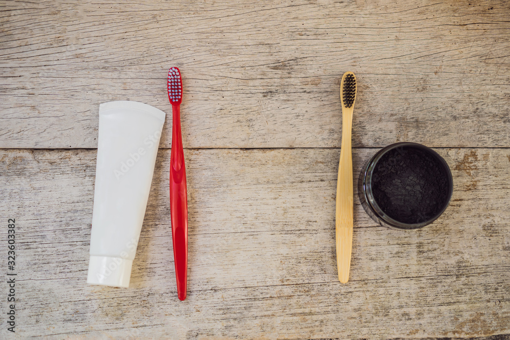 Activated charcoal powder VS plastic brush and toothpaste for brushing ...