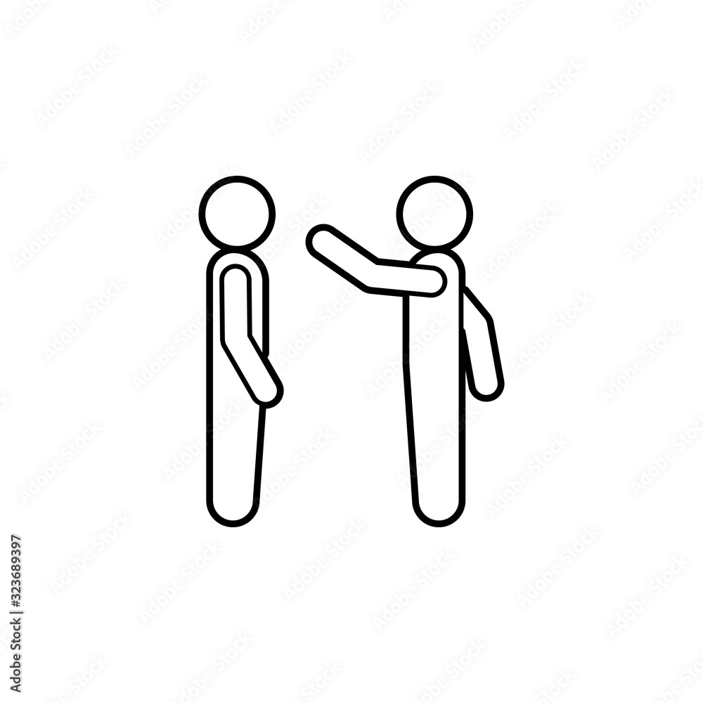 point staff icon. Simple thin line, outline vector of conversation ...