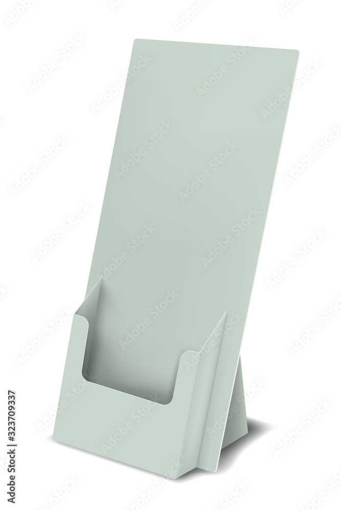 Desk display dispenser with holding pocket for leaflets, business cards ...