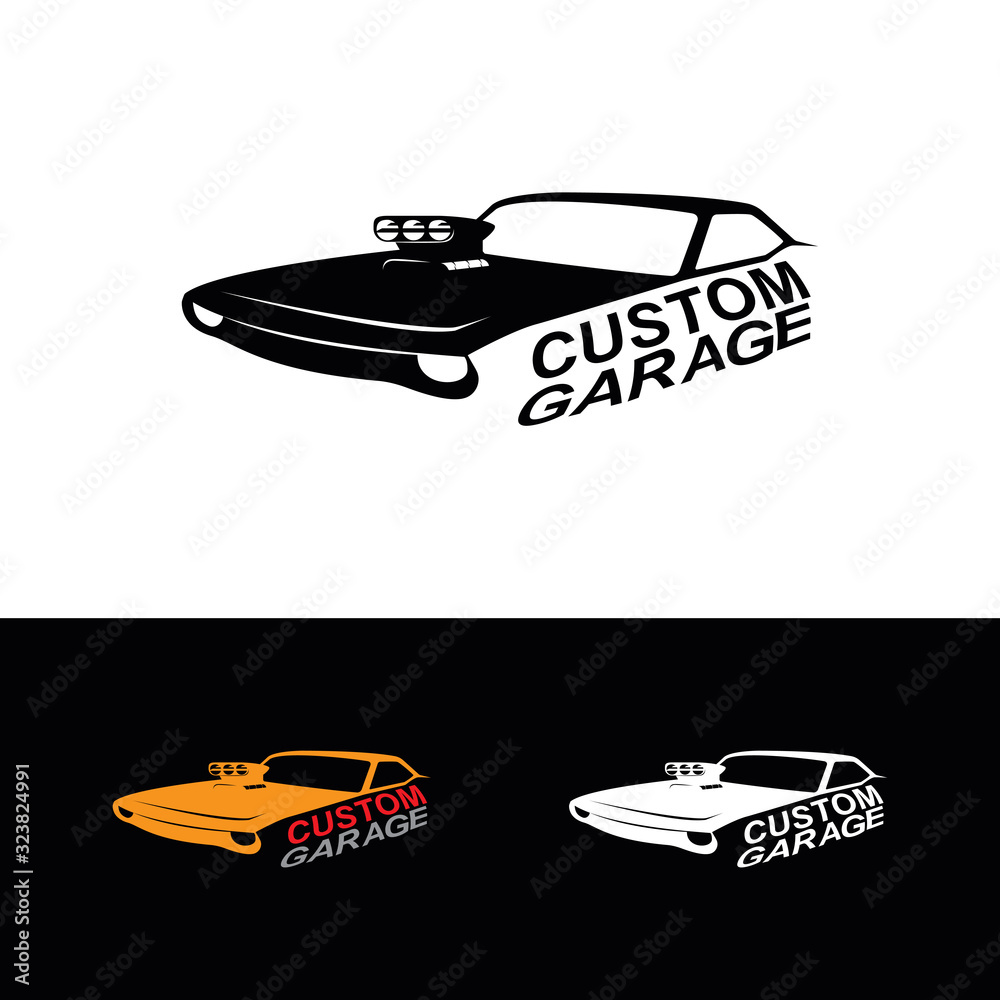 Custom car logo, emblems, badges and icons Stock Vector | Adobe Stock