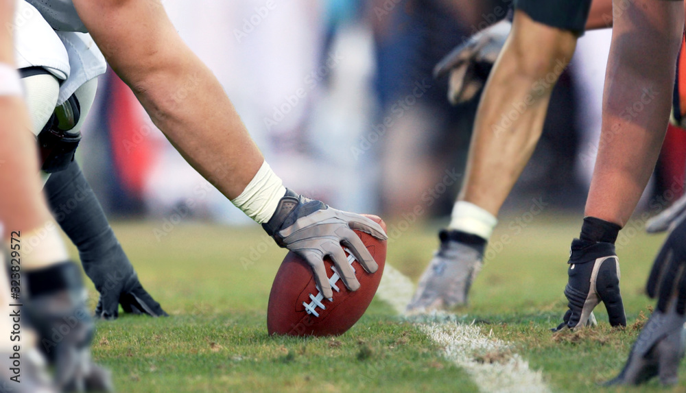 American football players ready to start the game Stock Photo | Adobe Stock