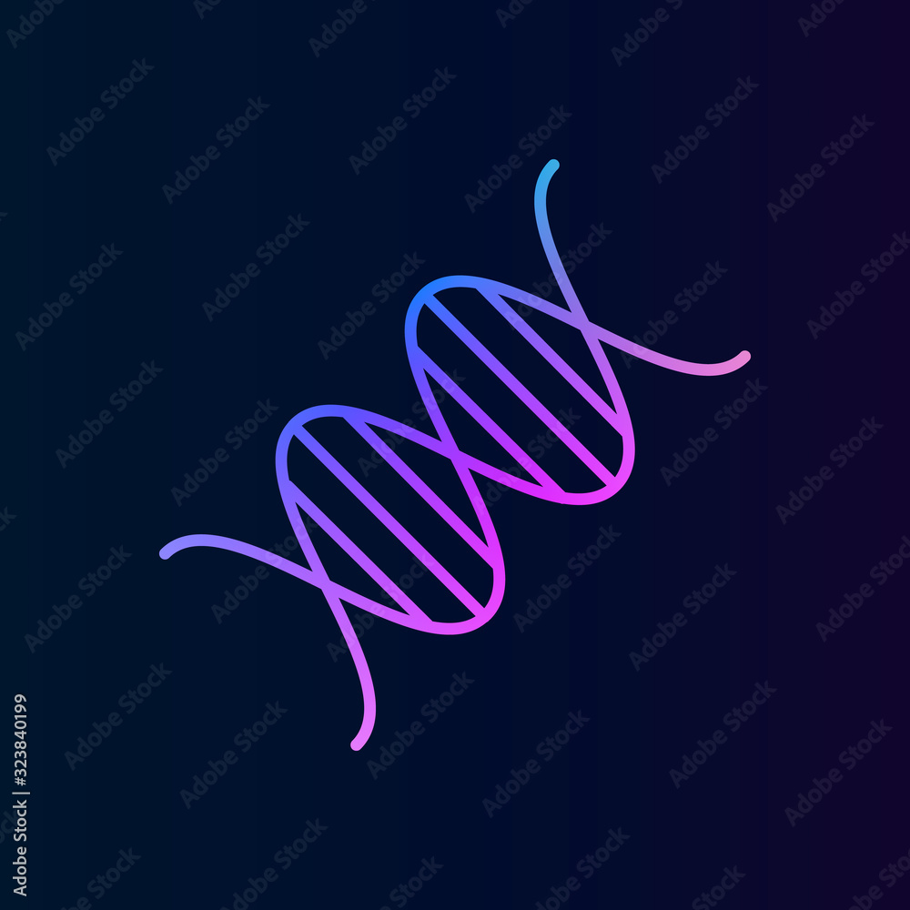 Dna nolan icon. Simple thin line, outline vector of biologyicons for ui ...