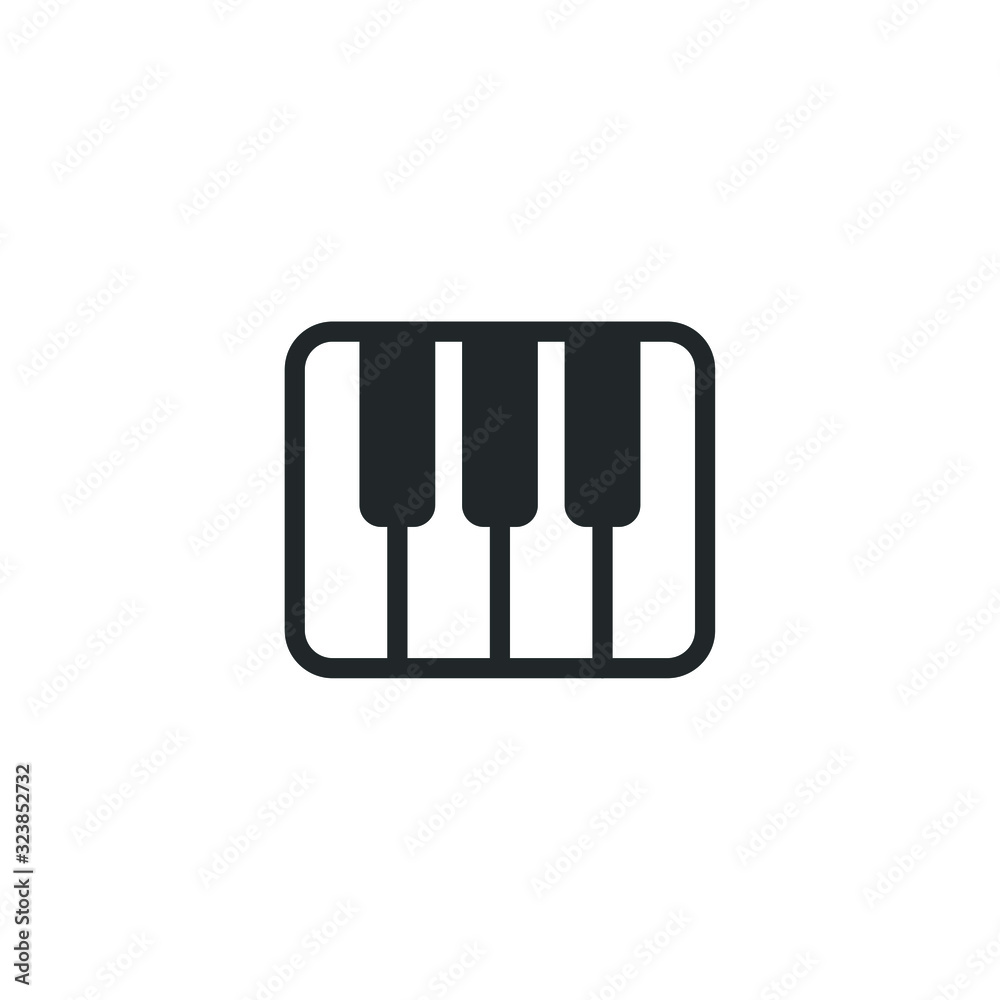 piano icon template color editable. piano symbol vector sign isolated ...