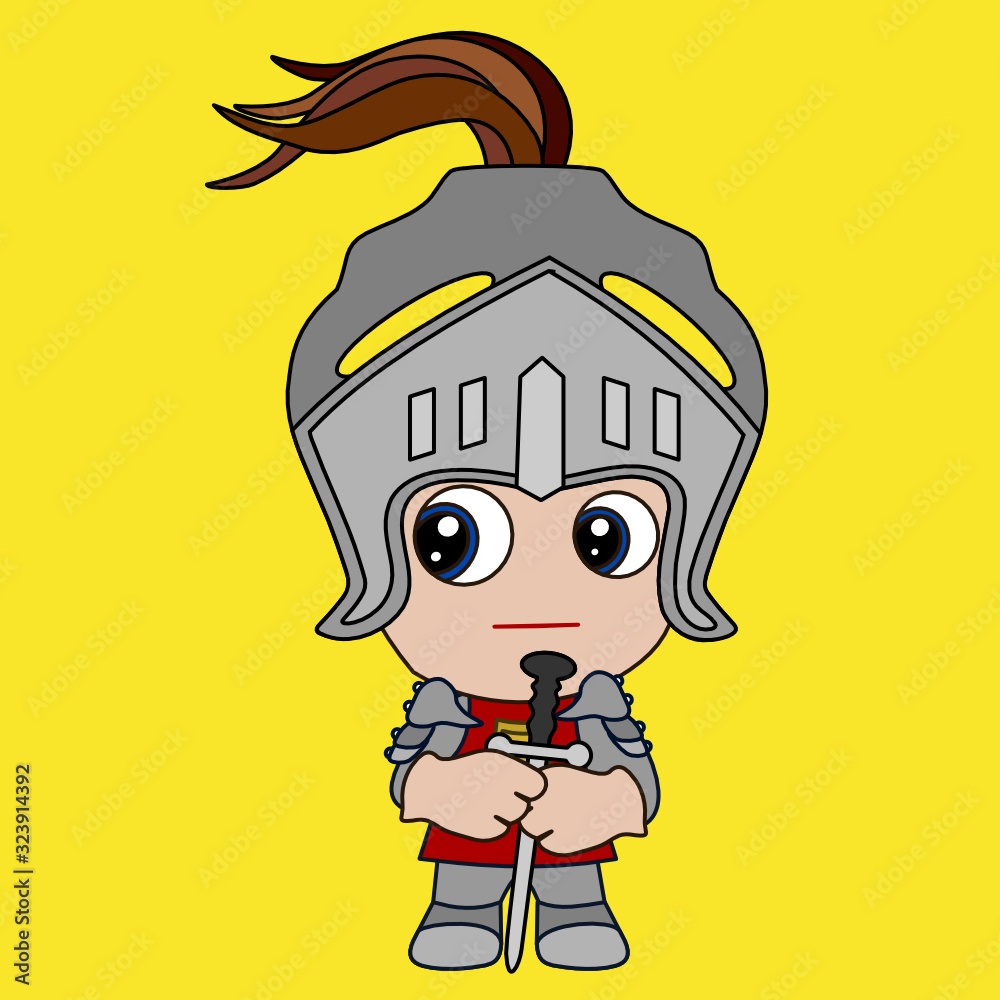 emoji with medieval knight in shining armor with helmet and shell ...
