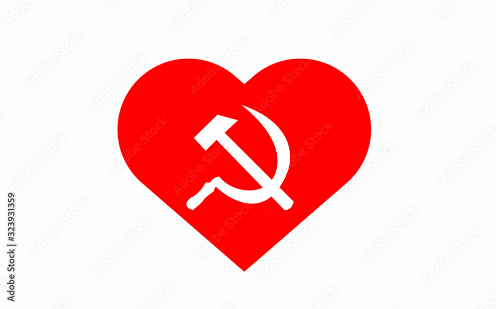 Communism and socialism symbol in vector illustration isolated on white ...