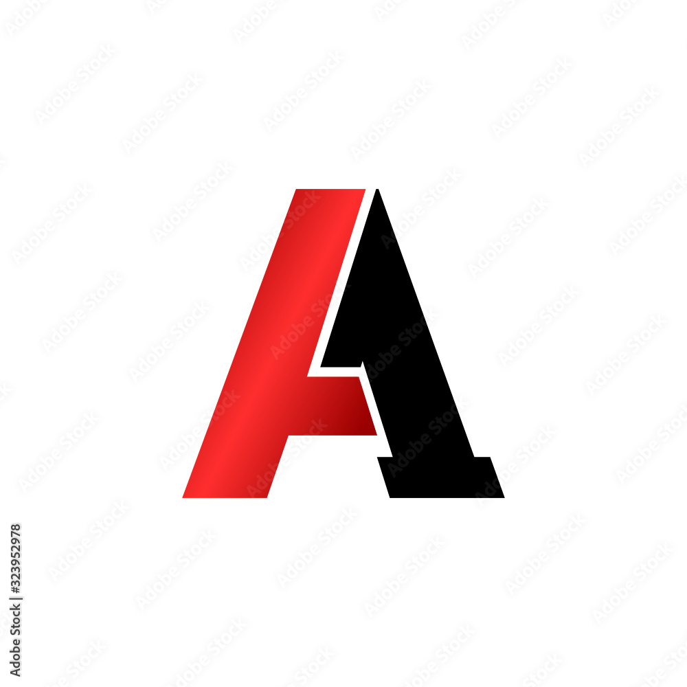 Letter A1 logo design vector Stock Vector | Adobe Stock