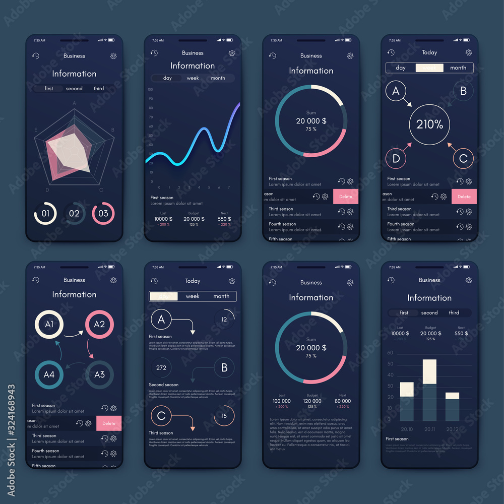 Modern infographic vector elements for business brochures. Use in ...
