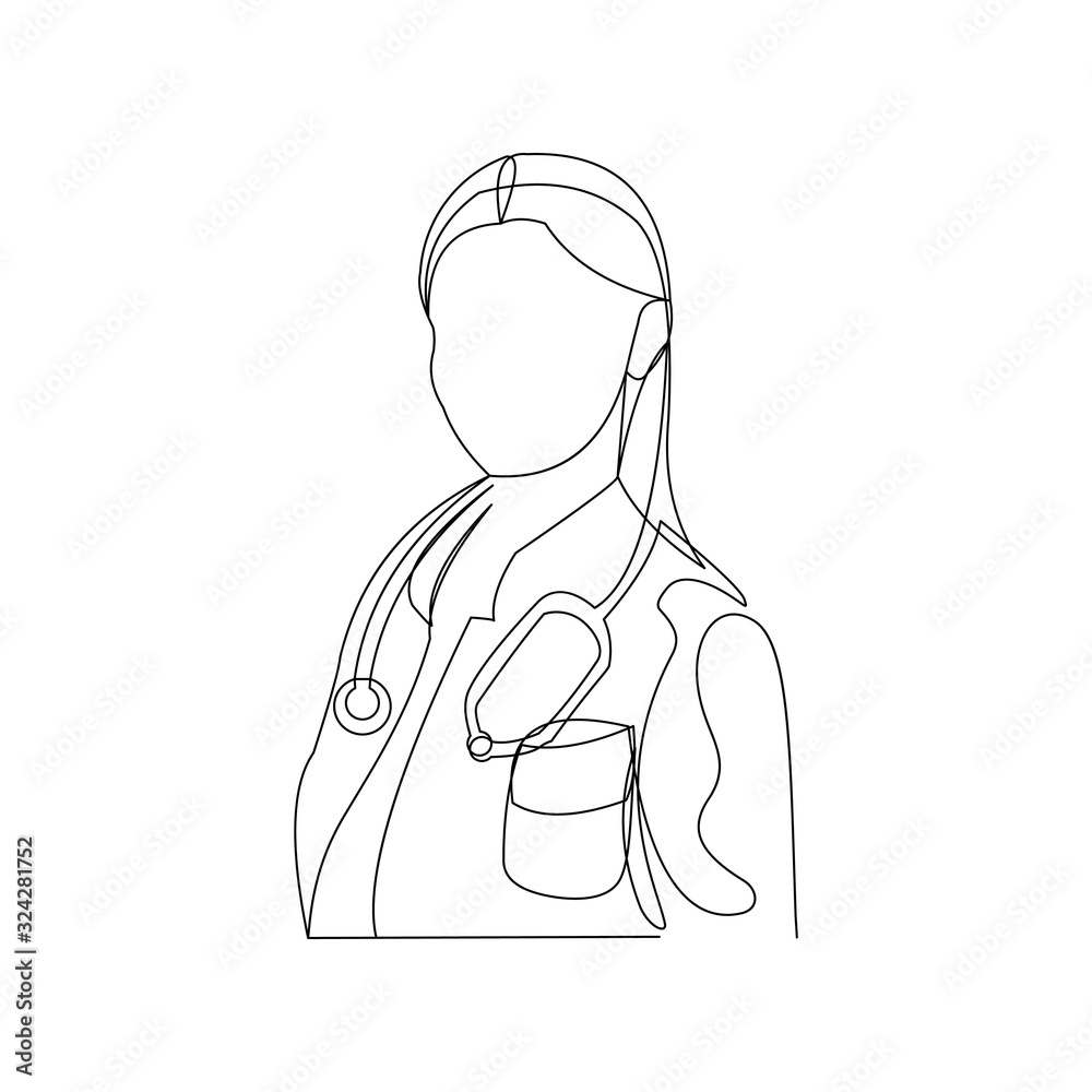 Doctor One Line Drawing