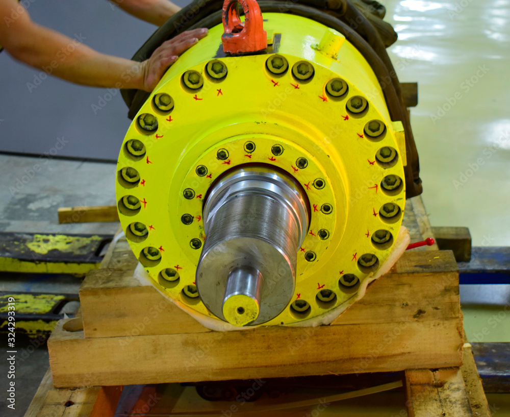 Hydraulic piston for machinery technology. Concept machine for lifting ...