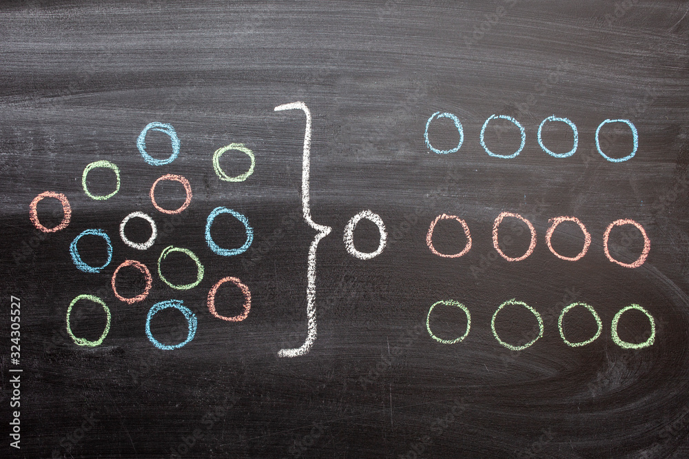 The concept of teamwork, the leader gathers the team and leads to ...