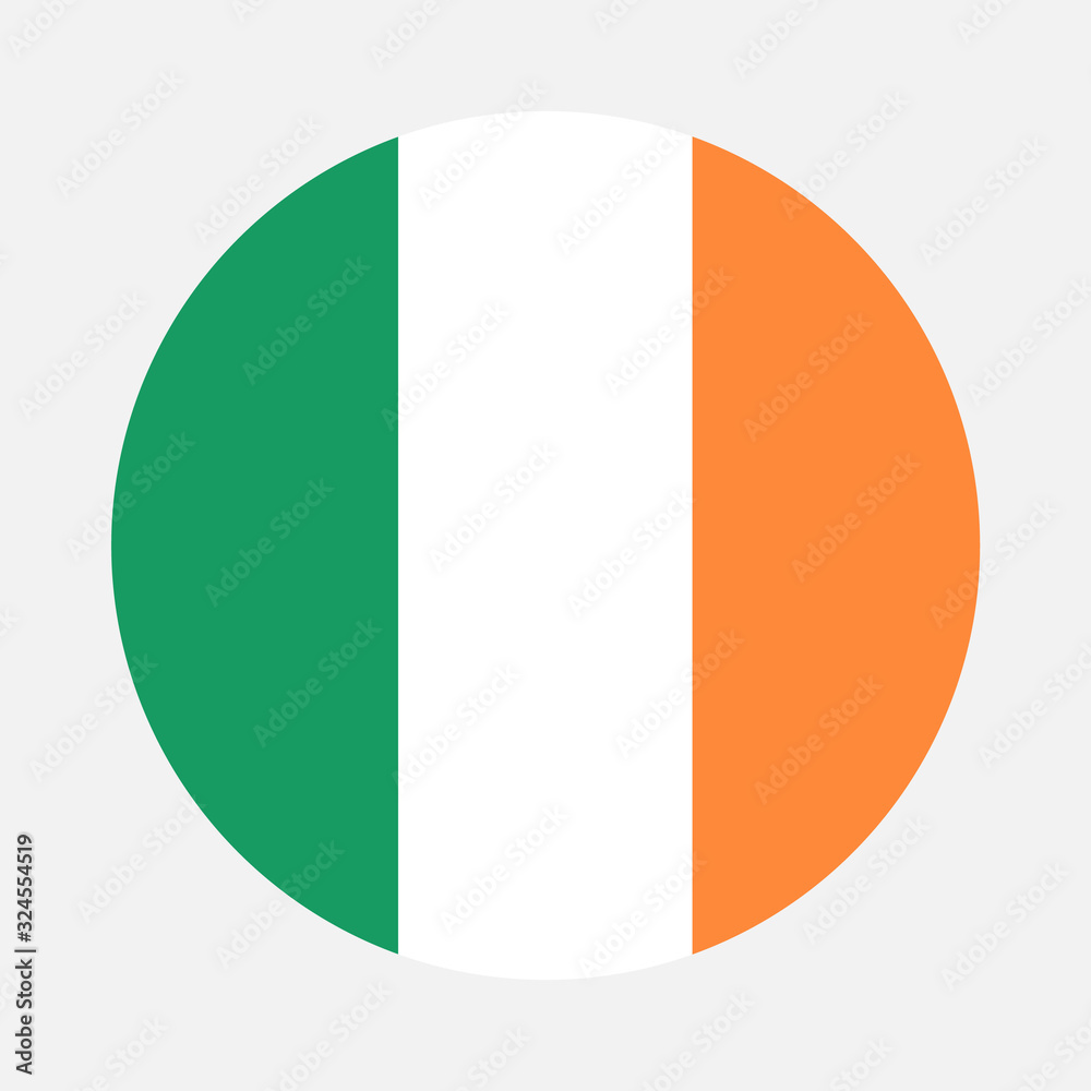 Republic of Ireland flag circle Stock Vector | Adobe Stock