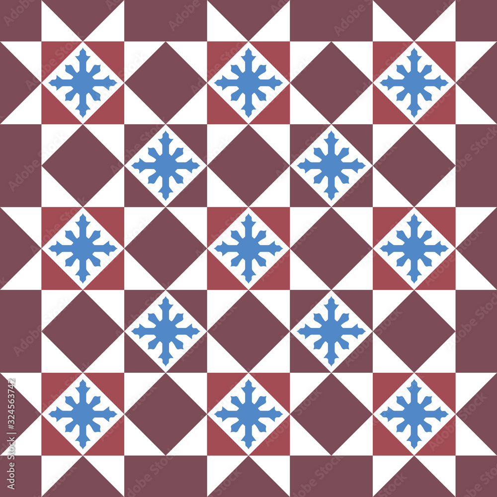 Baba and Nyonya Peranakan Tile and Mosaic pattern. Traditional seamless ...