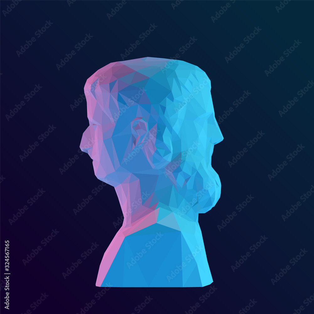 Holographic Two-faced Janus, Greek God of Time on Isolated Background ...