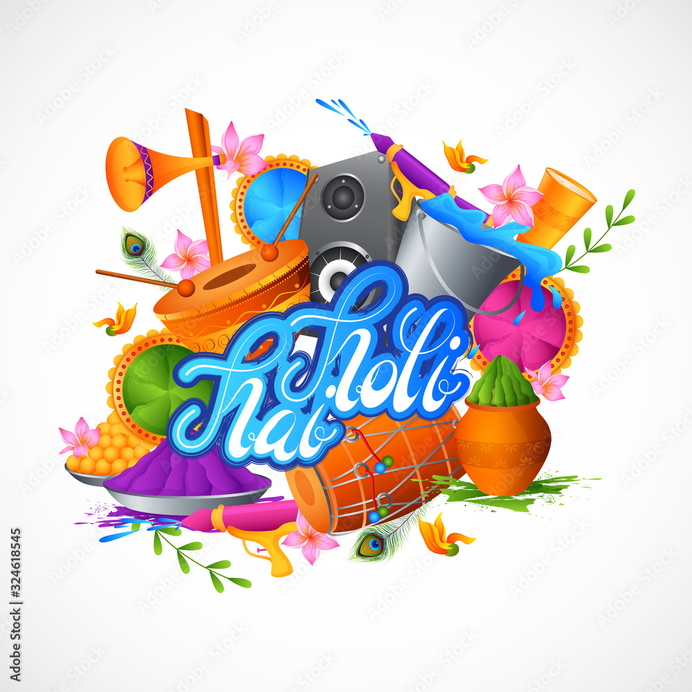 Colorful Traditional Holiday background for festival of colors of India ...