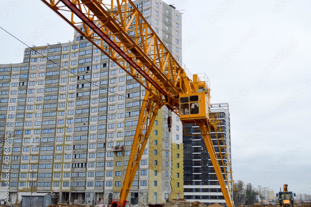 High heavy yellow metal iron load-bearing construction stationary ...