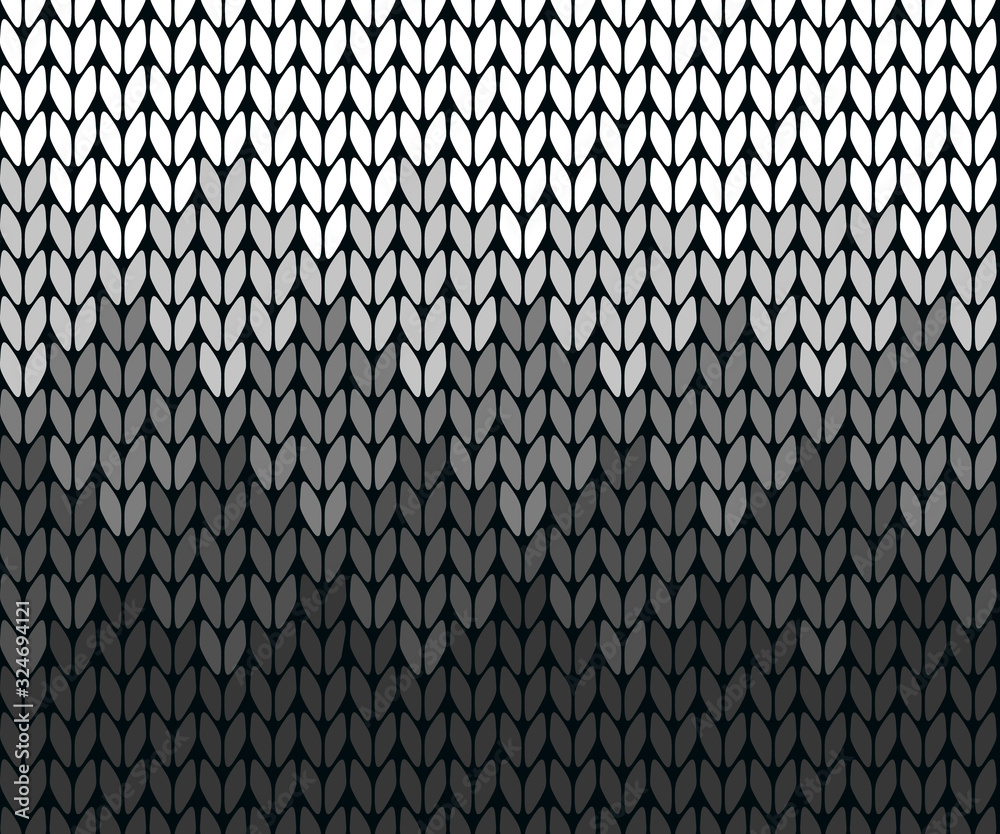 Seamless gradient knitting pattern Stock Vector | Adobe Stock