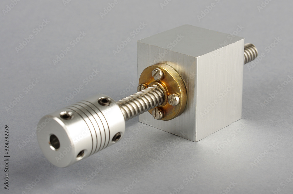 Mechanical linear actuator for 3D printers and CNC machines Stock Photo ...