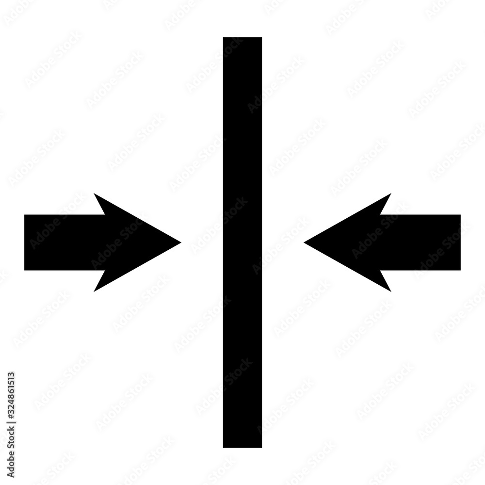 Symmetrical layout image Designation on the wallpaper symbol icon black ...