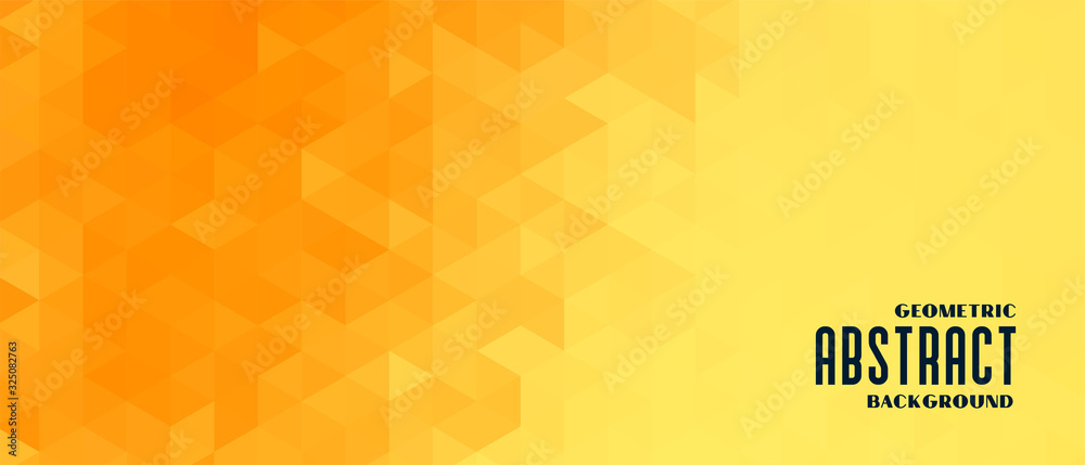 abstract yellow geometric pattern banner design Stock Vector | Adobe Stock