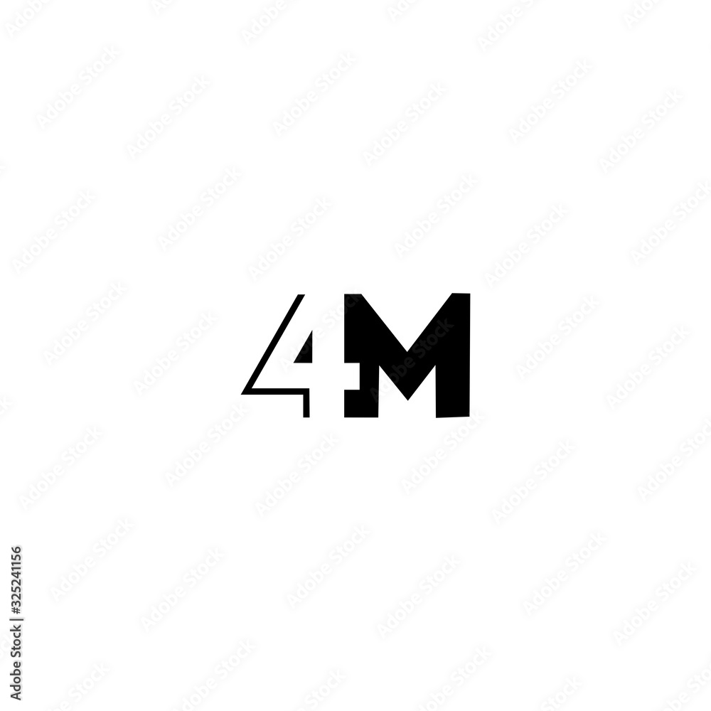 4M 4 M logo icon design template elements Stock Vector | Adobe Stock