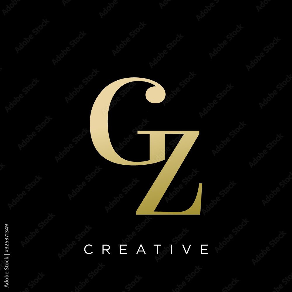 gz logo design vector Stock Vector | Adobe Stock