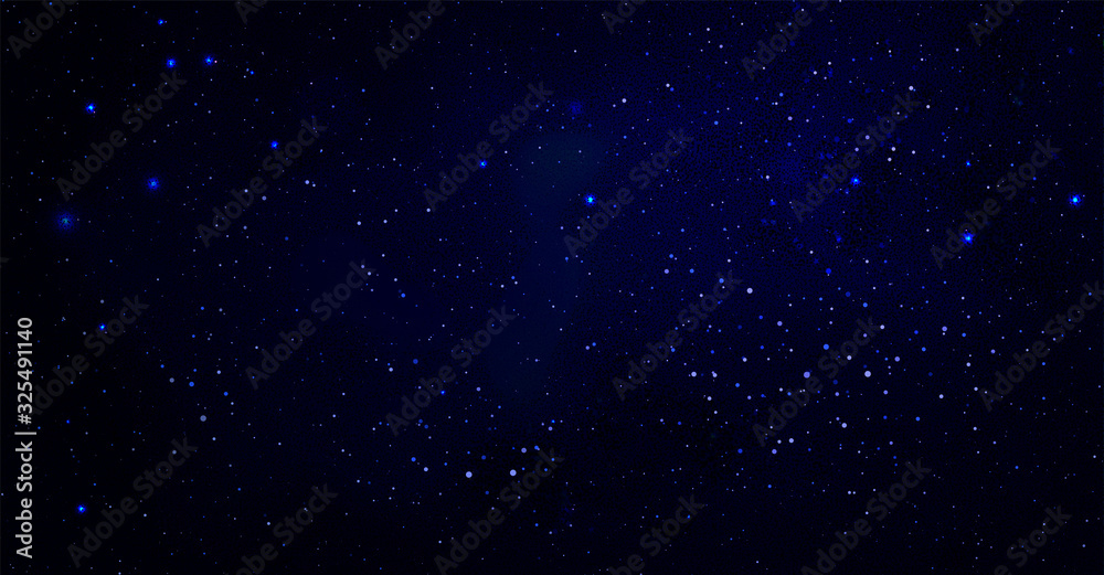 Vector cosmic illustration. Colorful space background with stars Stock ...
