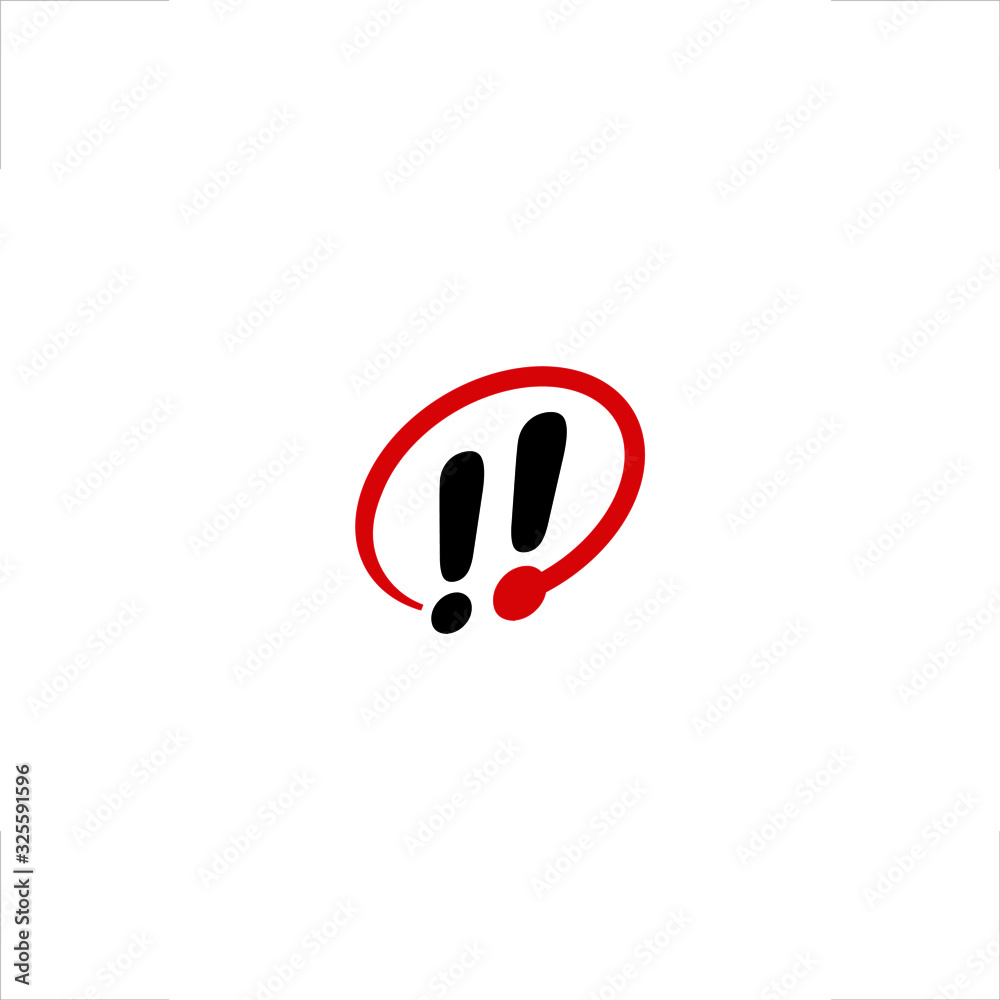 exclamation logo Interjection mark Stock Vector | Adobe Stock