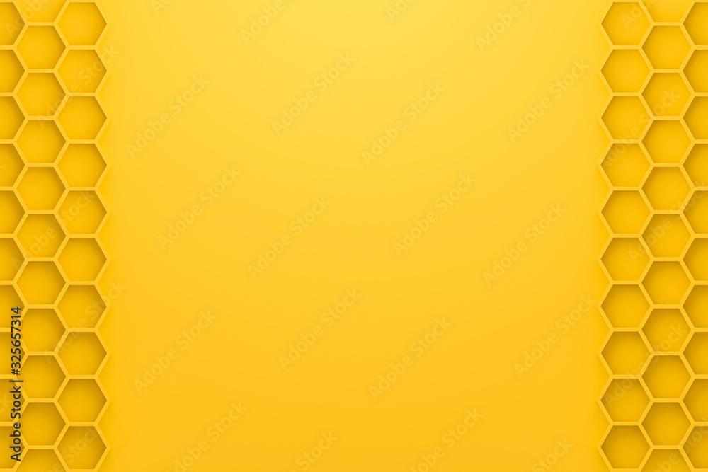 Abstract yellow background with honeycomb style. Blank rhombus ...