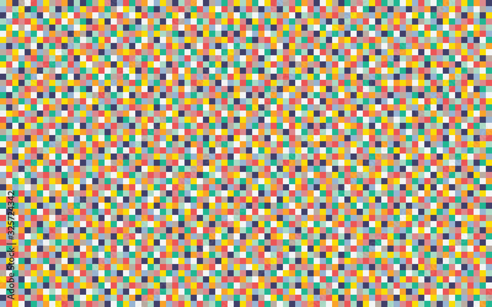 Pixels seamless pattern Color pixelated background 8 bit retro style ...