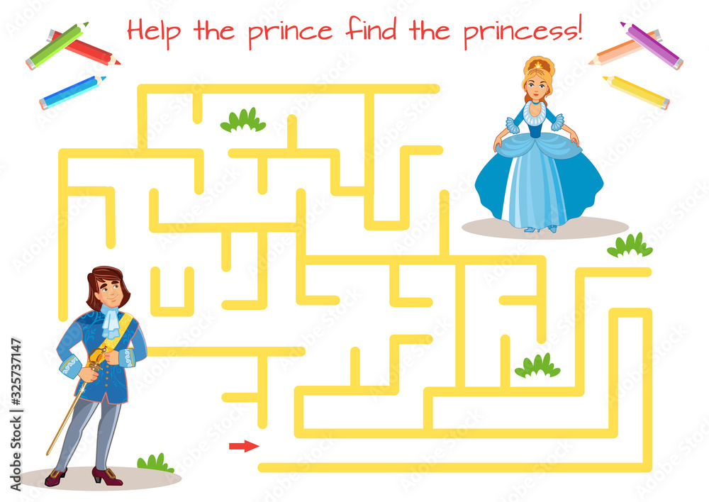 Help the prince find the princess! Educational game for children ...