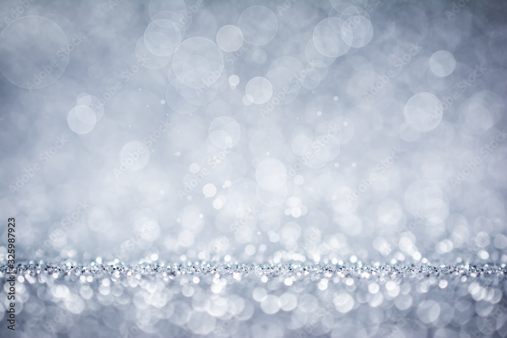 Abstract silver background with bokeh effect Stock Photo | Adobe Stock